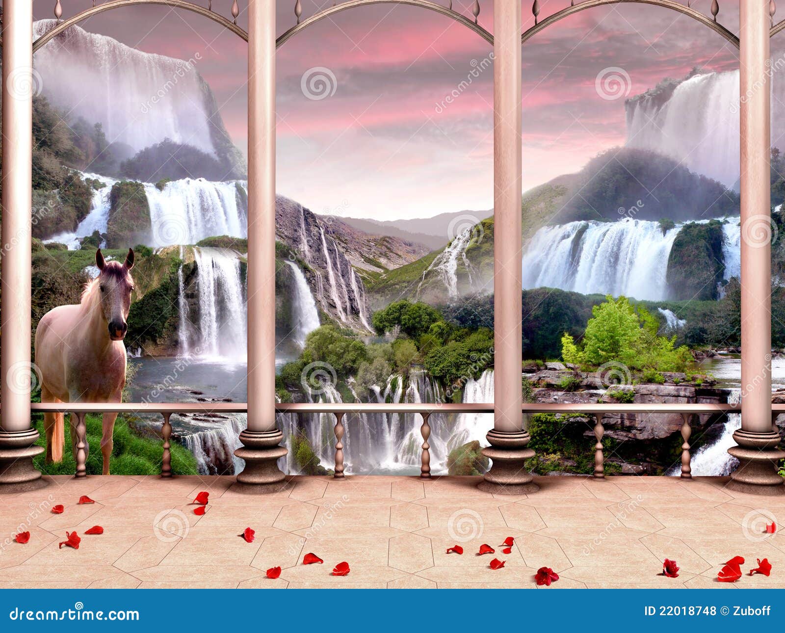 Sunset in fairy Tale stock photo. Image of cloud, architecture - 22018748