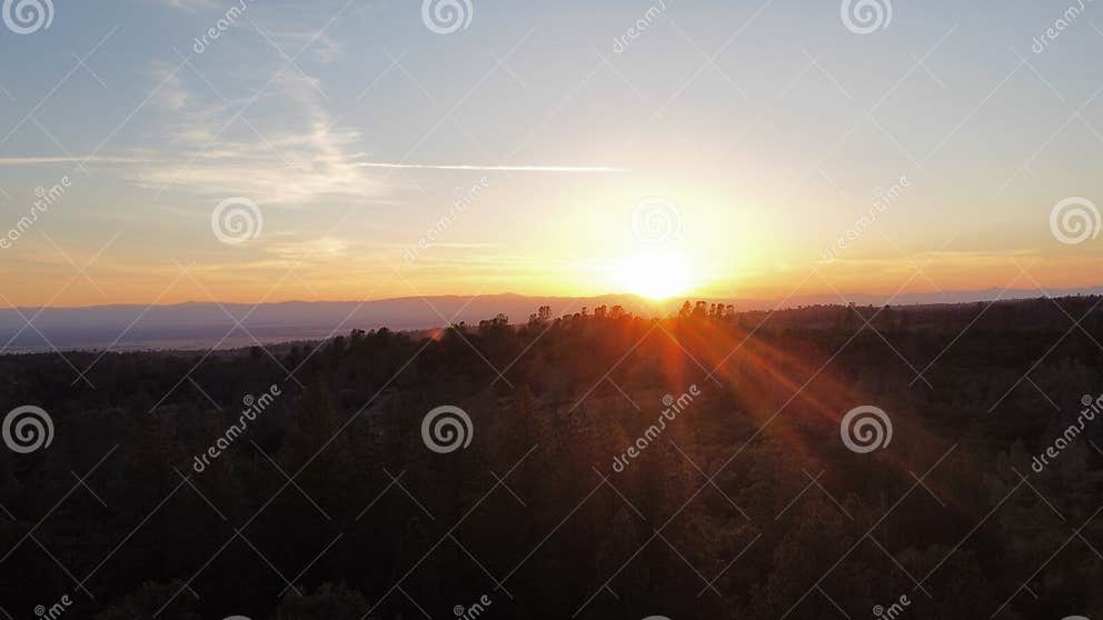 Sunset from 2300 Feet Up in the Airdrone Image Stock Photo - Image of ...