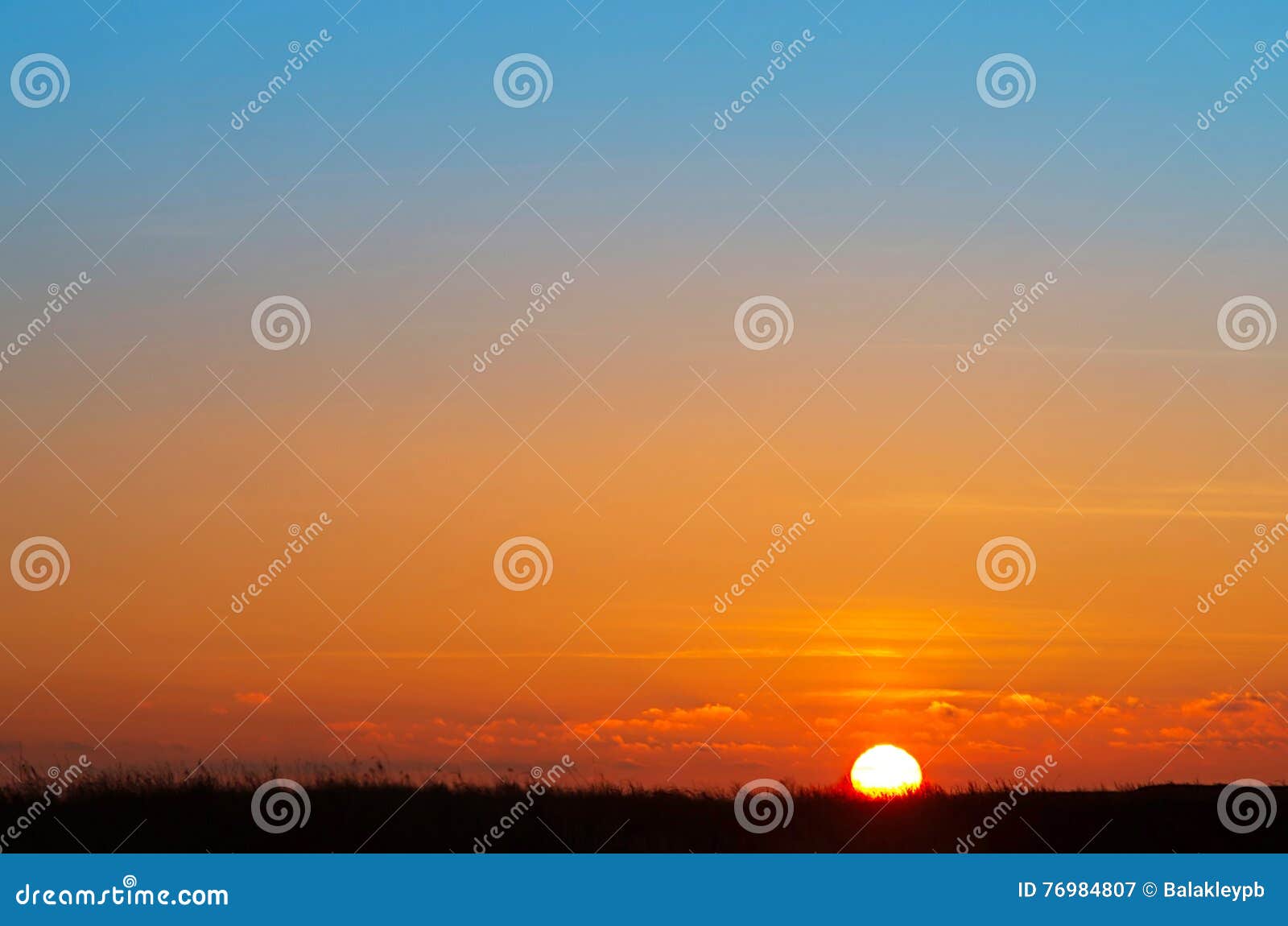 Sunset in the field stock image. Image of dusk, sunlight - 76984807