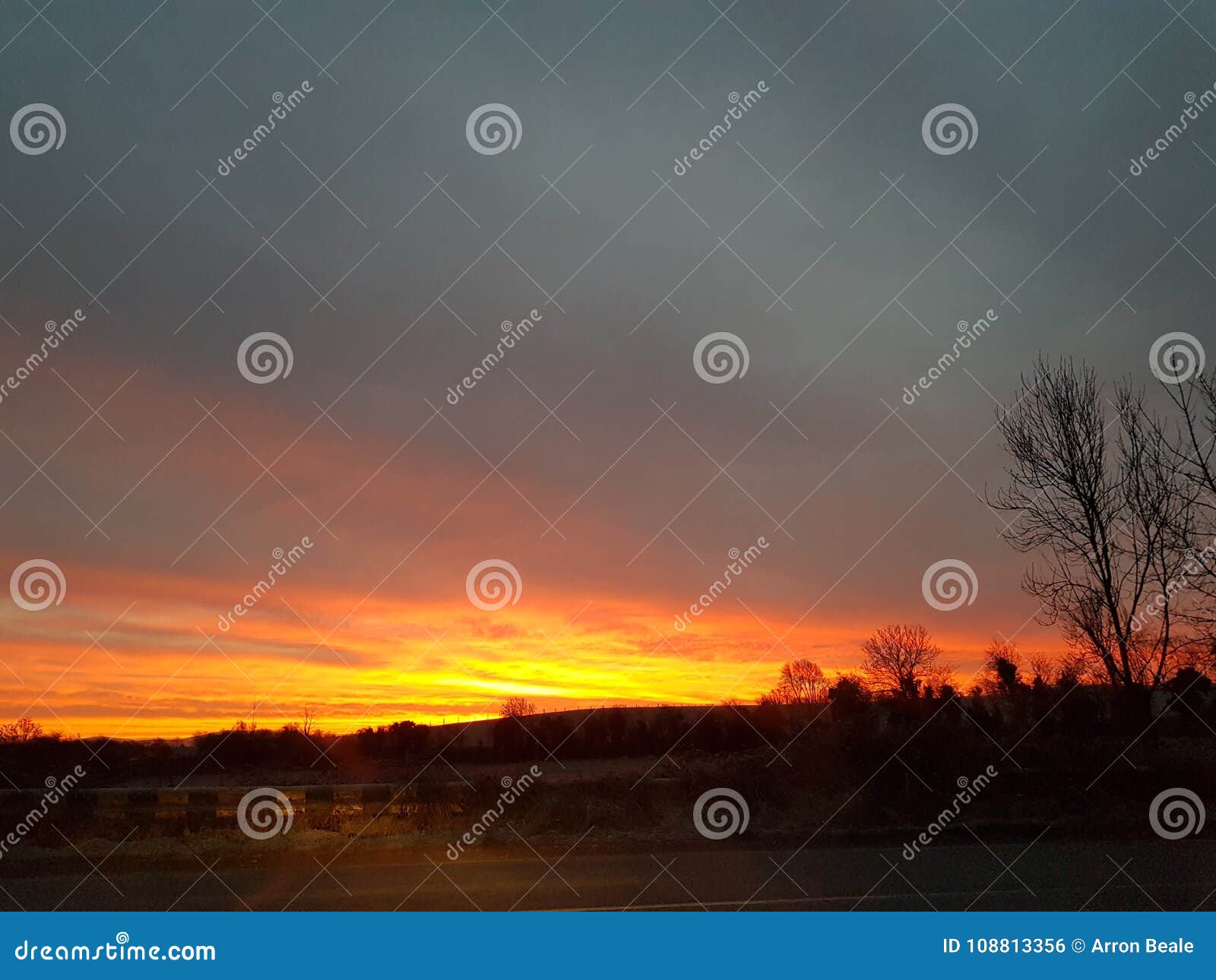 Sunset Fire stock photo. Image of fire, orange, nature - 108813356
