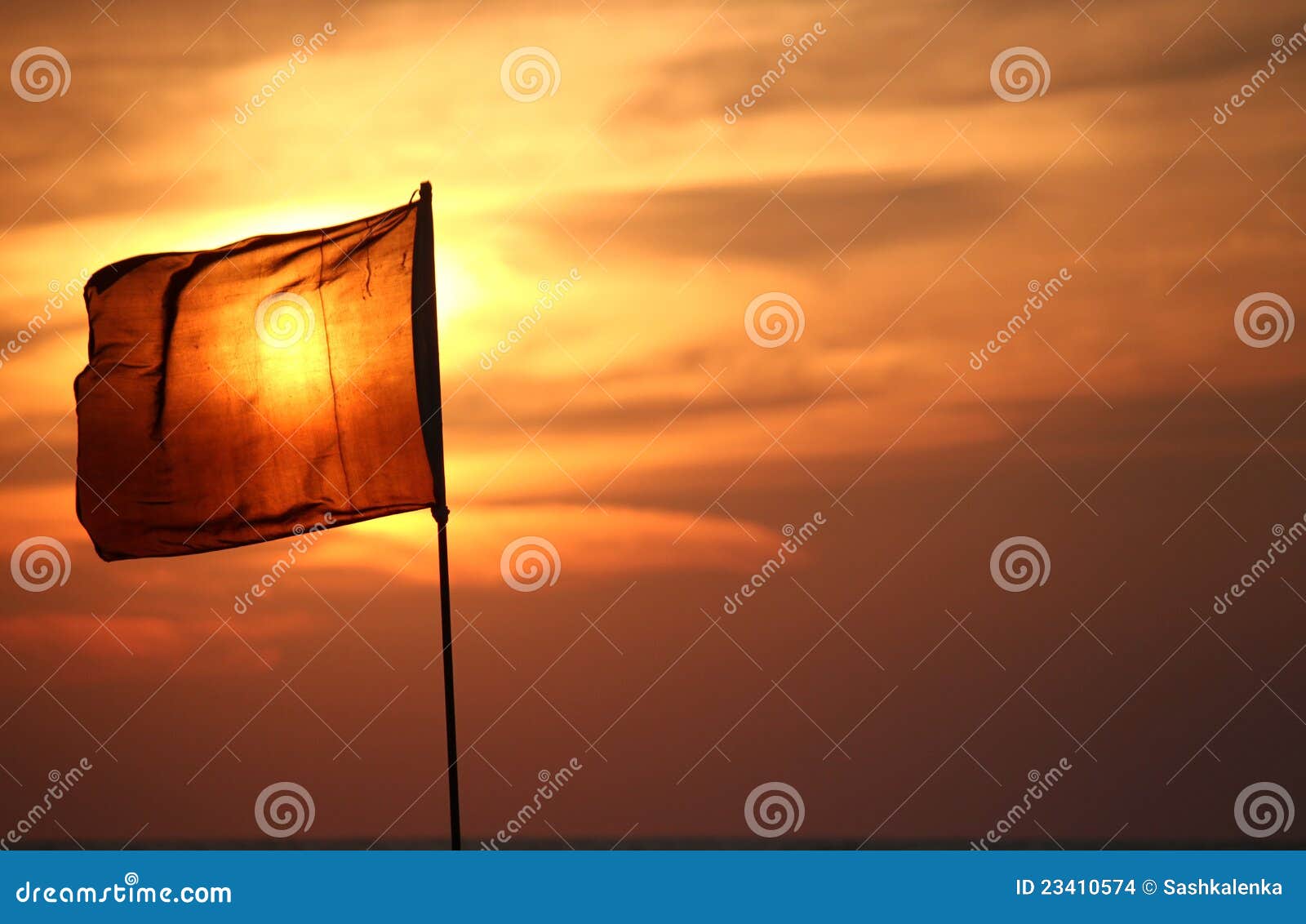 Sunset flag stock photo. Image of sunset, vacant, clean - 23410574