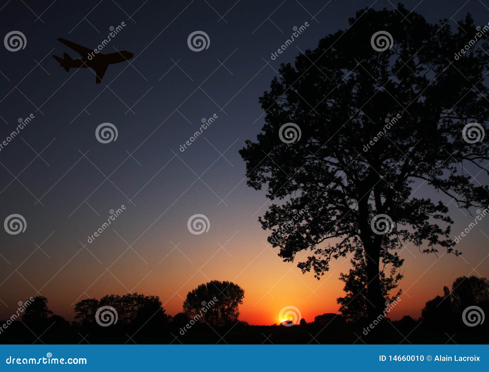 Sunset flight stock photo. Image of aviation, destination - 14660010