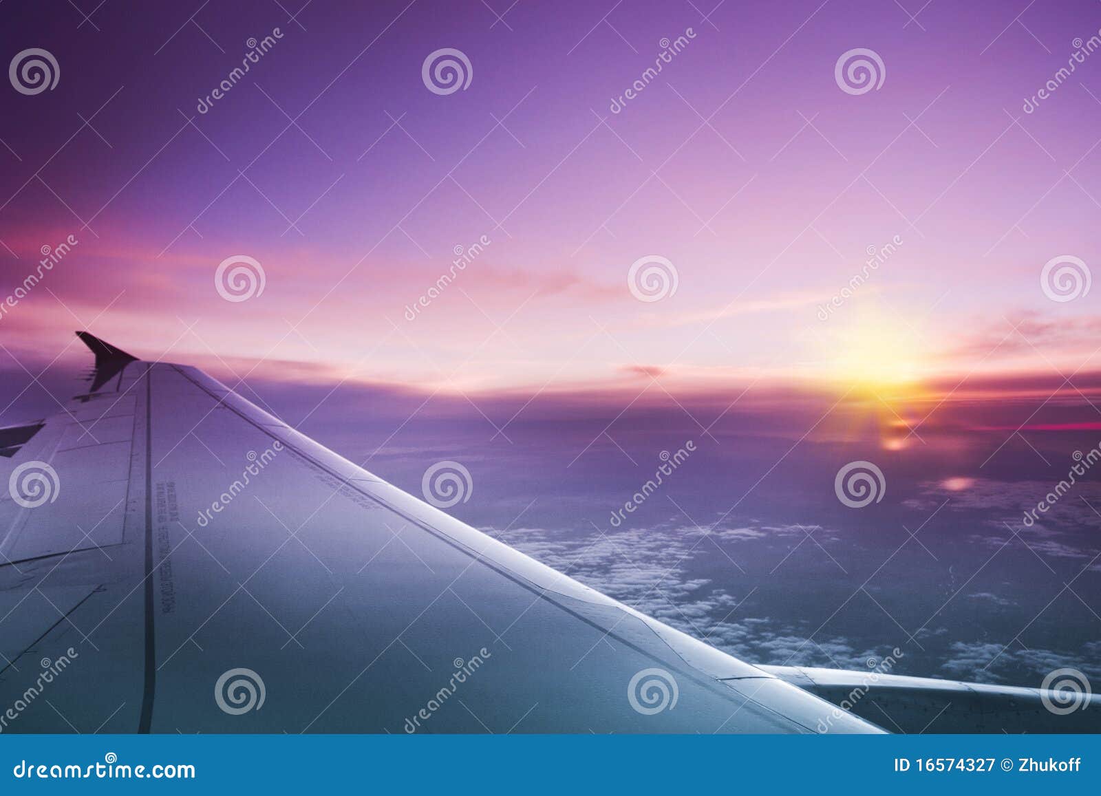 Sunset flight stock image. Image of airbus, journey, looking - 16574327
