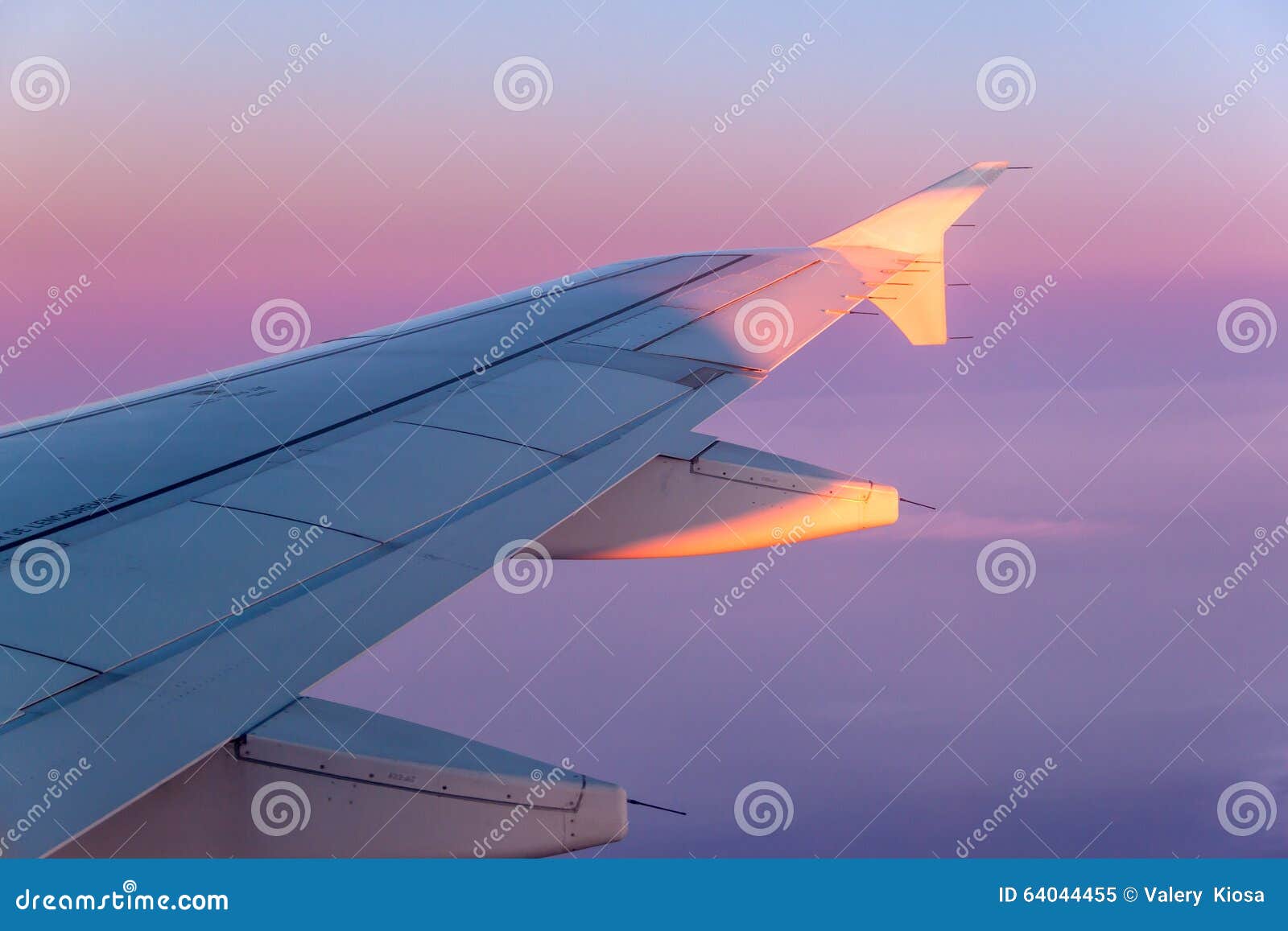 Sunset in flight stock image. Image of trip, horizon - 64044455