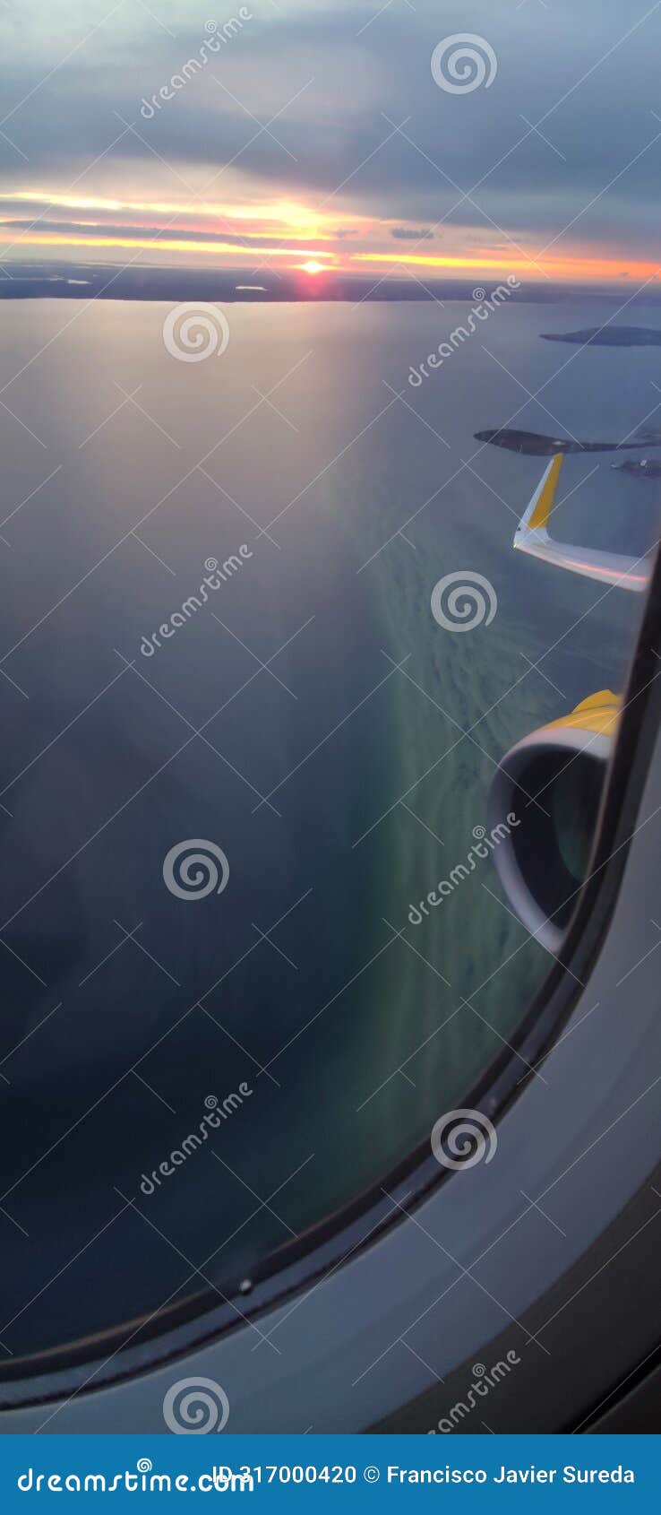 Sunset from the Flight Plane Stock Photo - Image of transport, flight ...
