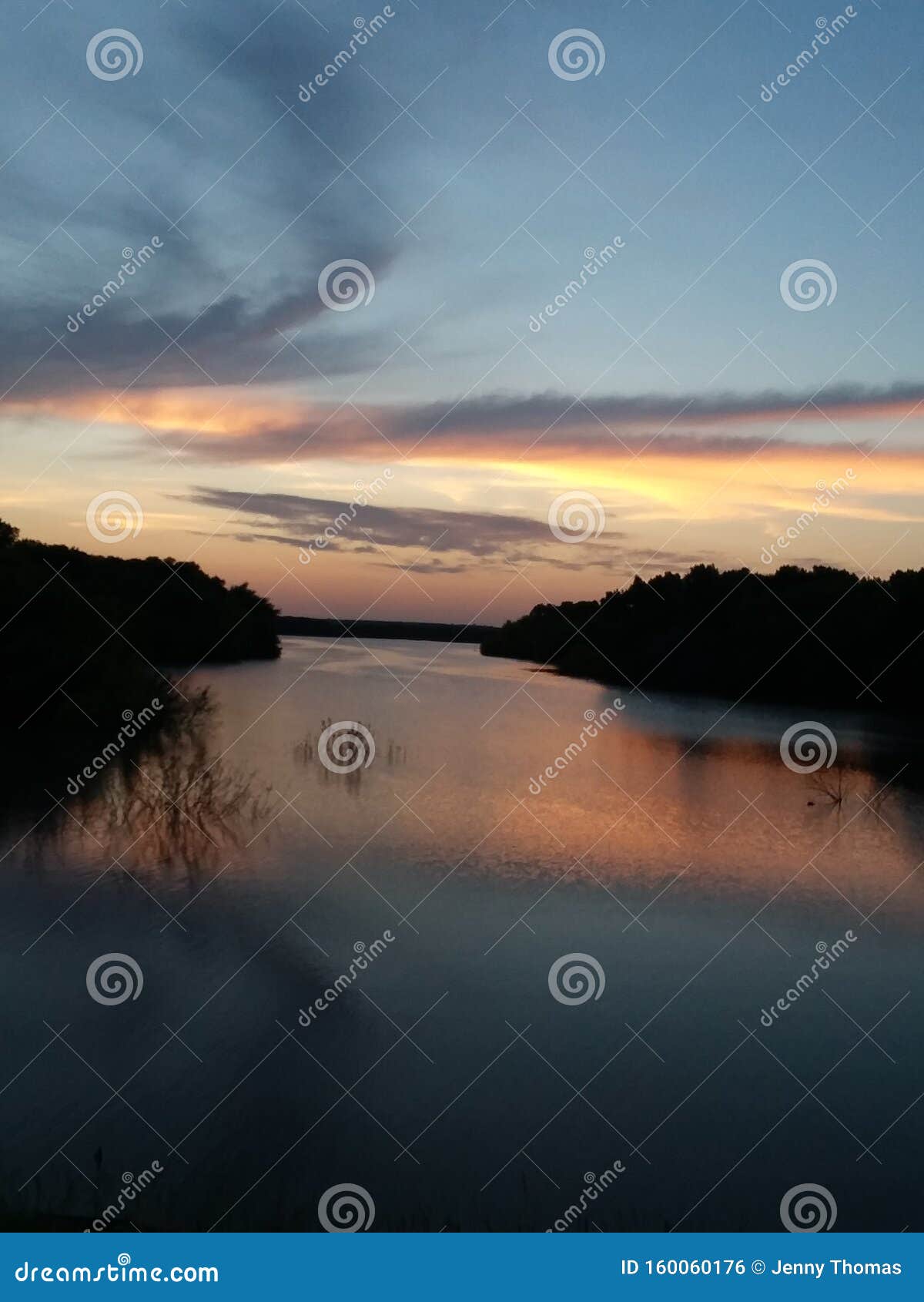 Sunset on Floud Water by Summer Stock Photo - Image of sunset, floud ...