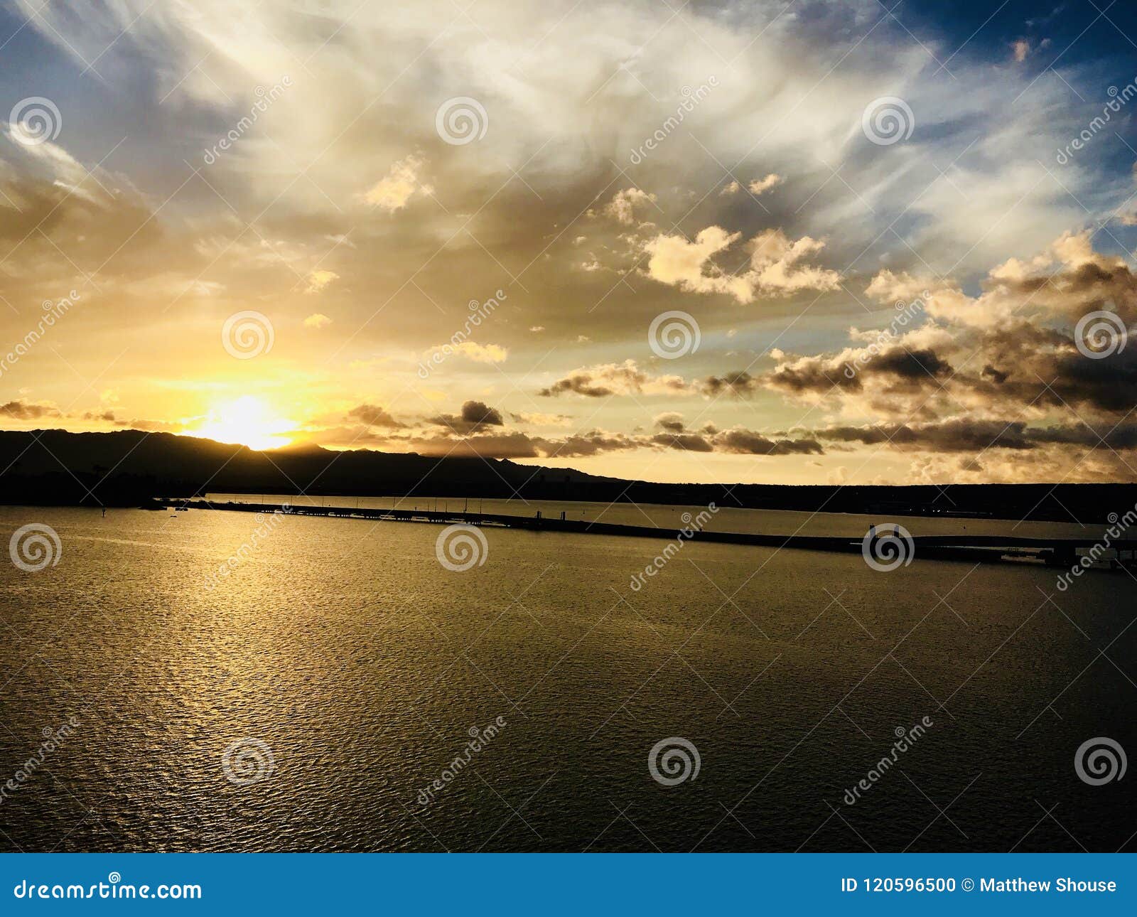 Sunset stock photo. Image of island, sunset, pearl, harbor - 120596500