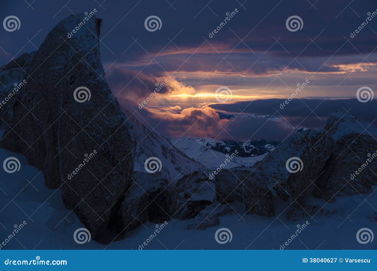 Sunset in French Alps, Chamonix Stock Image - Image of cloudscape ...
