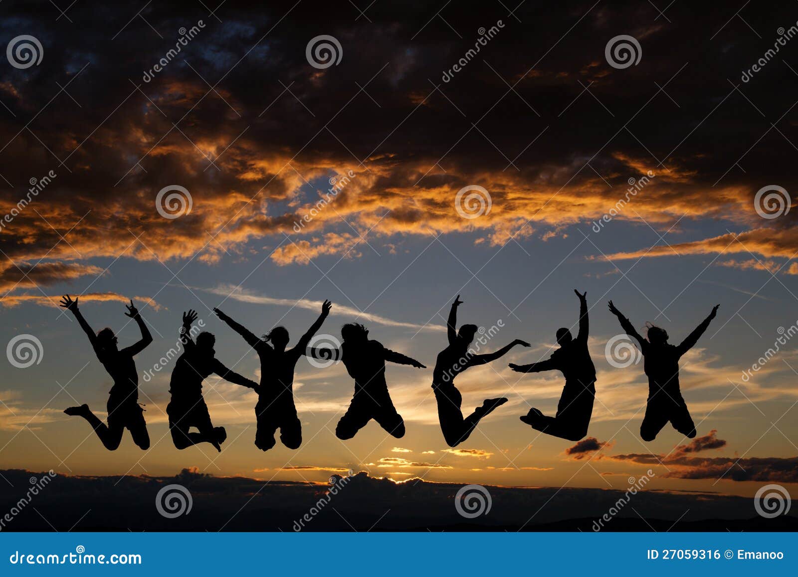 Sunset friends stock photo. Image of beach, hands, group - 27059316