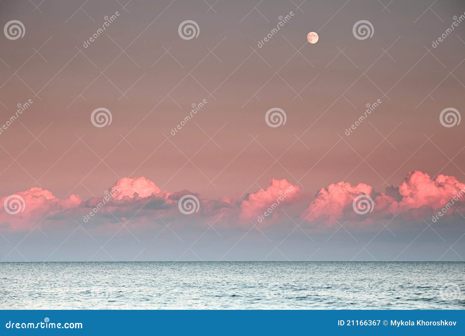 Sunset with full moon stock image. Image of sunset, moon - 21166367