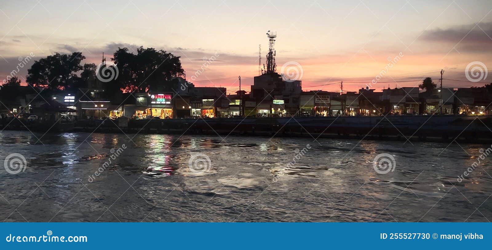 Sunset Ganga Evening Roorkee Sunshine Editorial Image - Image of view ...