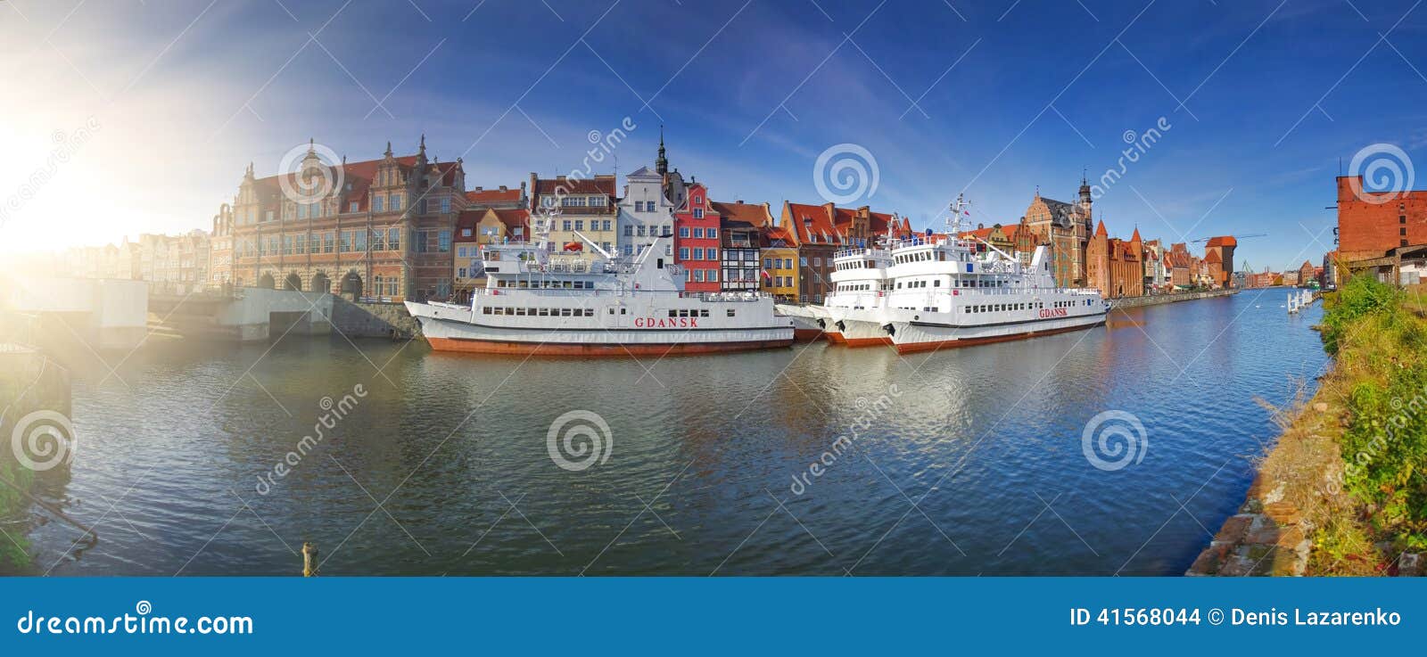 Sunset in Gdansk stock photo. Image of europe, gdansk - 41568044