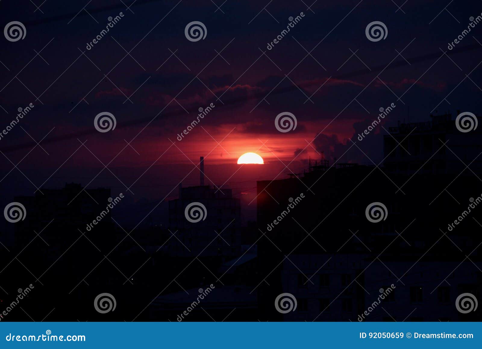 Sunset stock image. Image of russian, sunset, blue, moscow - 92050659