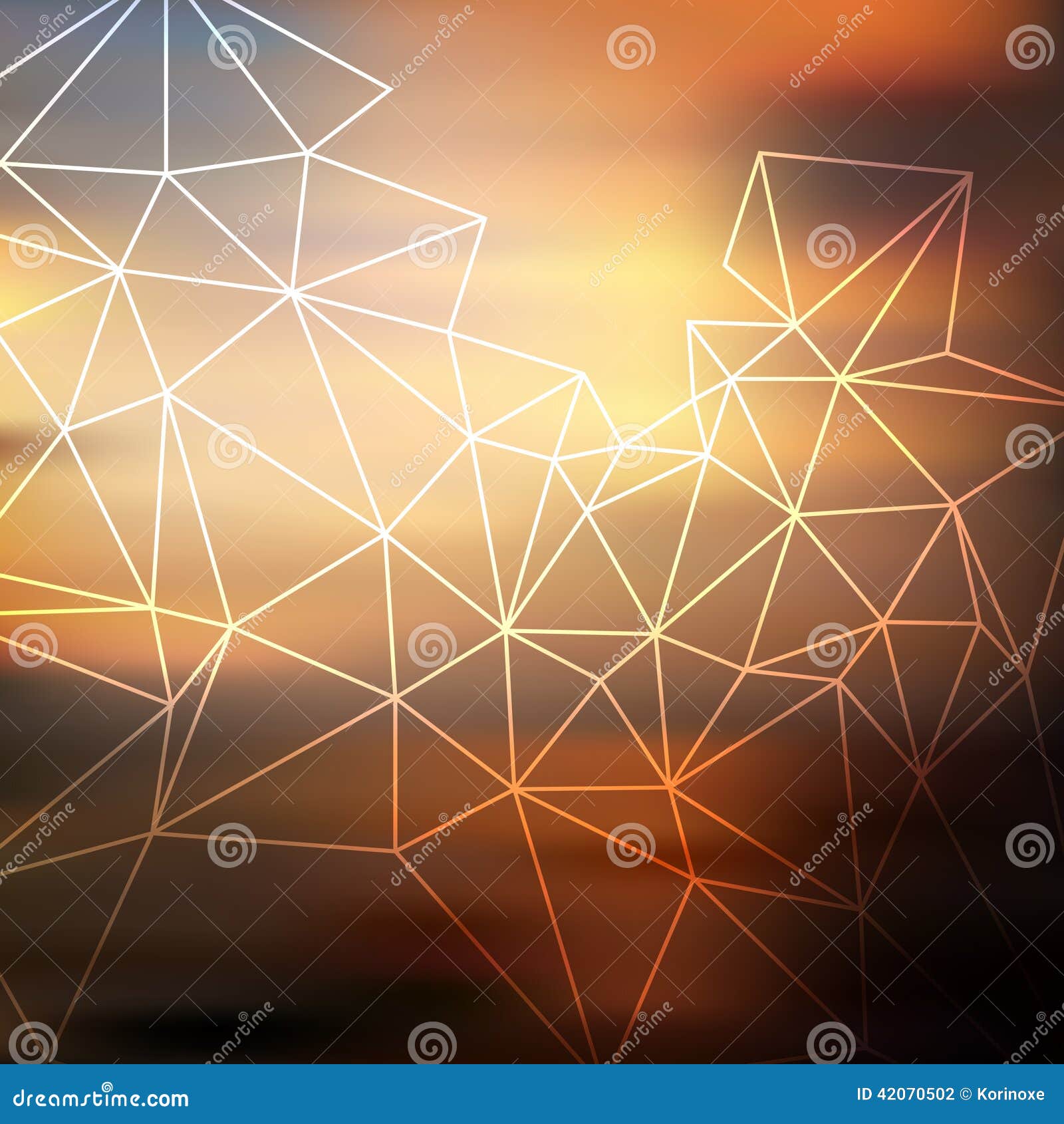 Sunset Geometric Blurred Background Stock Vector - Illustration of ...