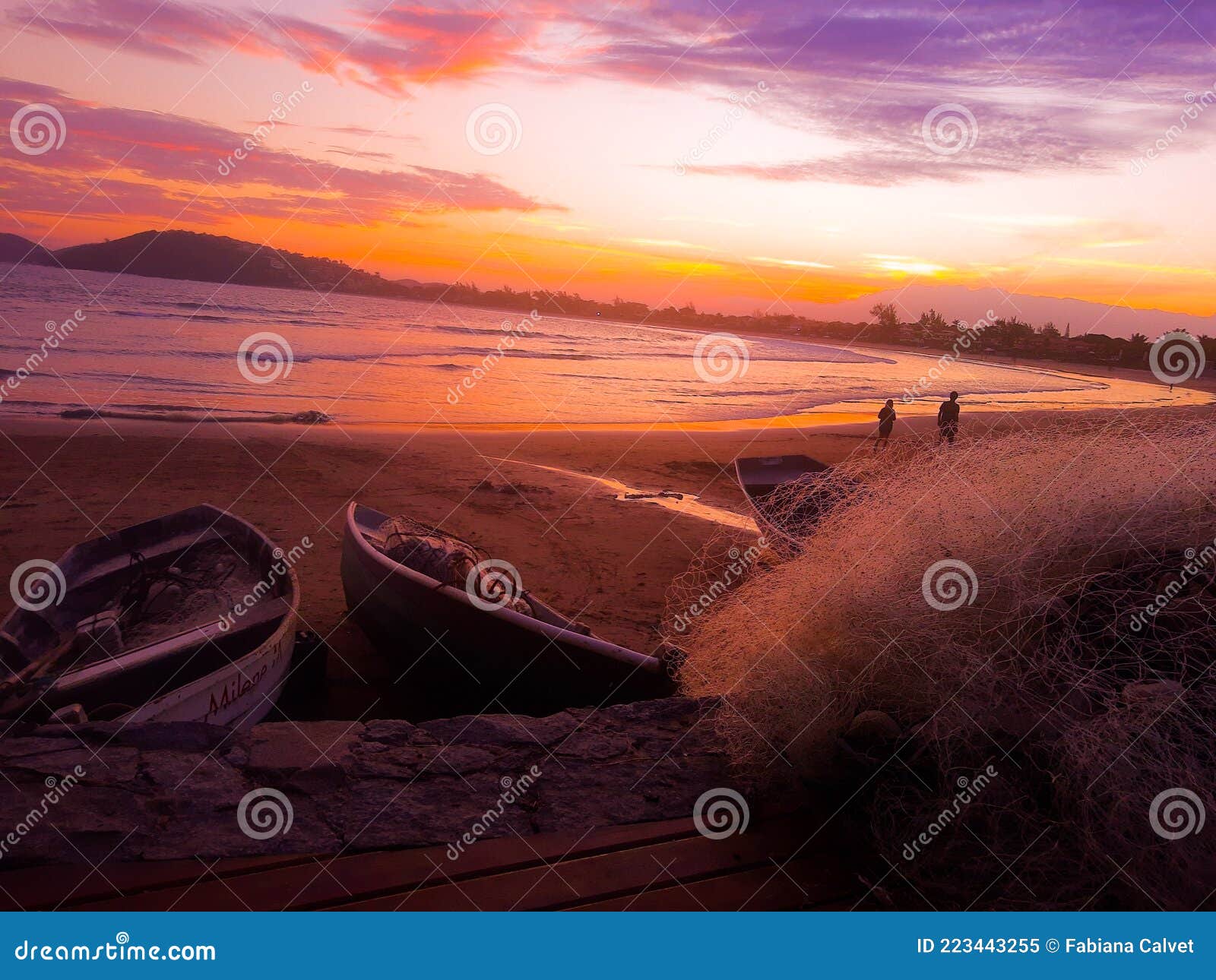 Sunset at Geribá Beach - Buzios Stock Image - Image of sunlight ...