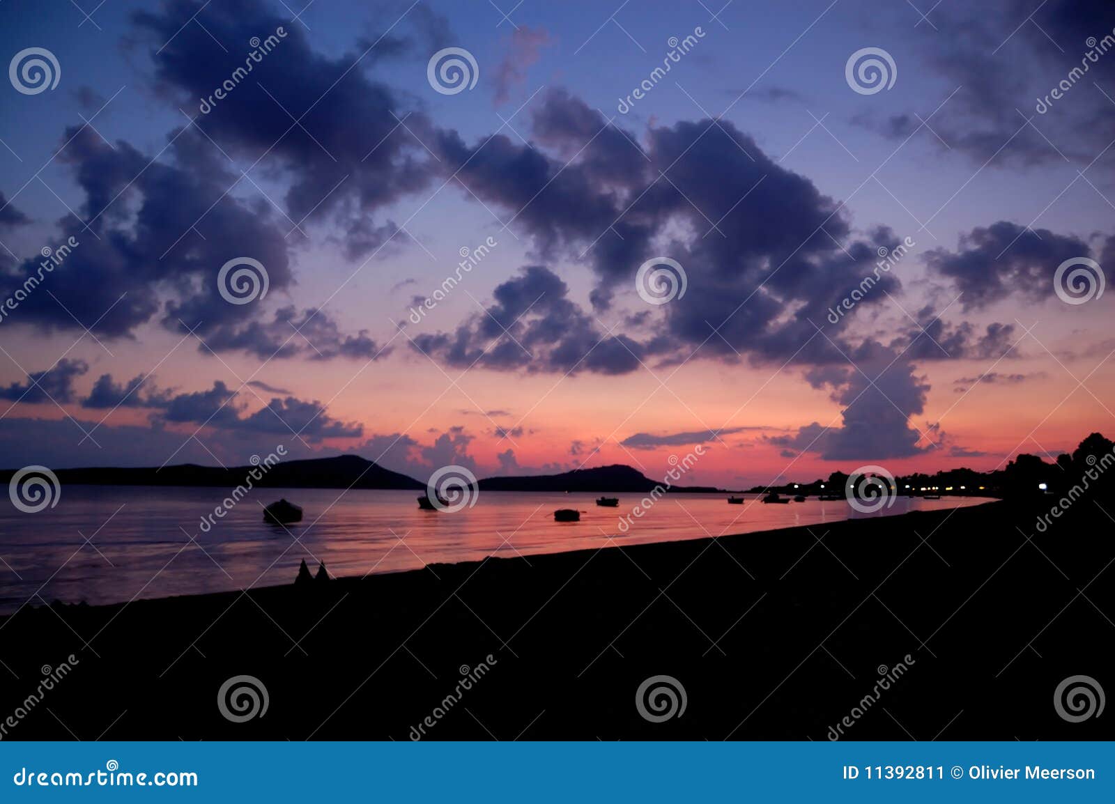 Sunset in gialova, geece stock image. Image of europe - 11392811