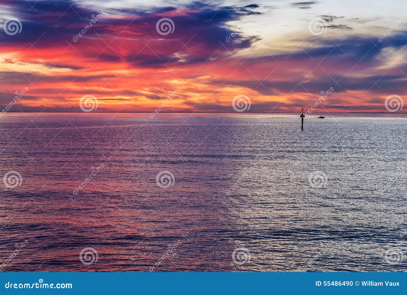 Sunset Glow over the Ocean stock photo. Image of glow - 55486490