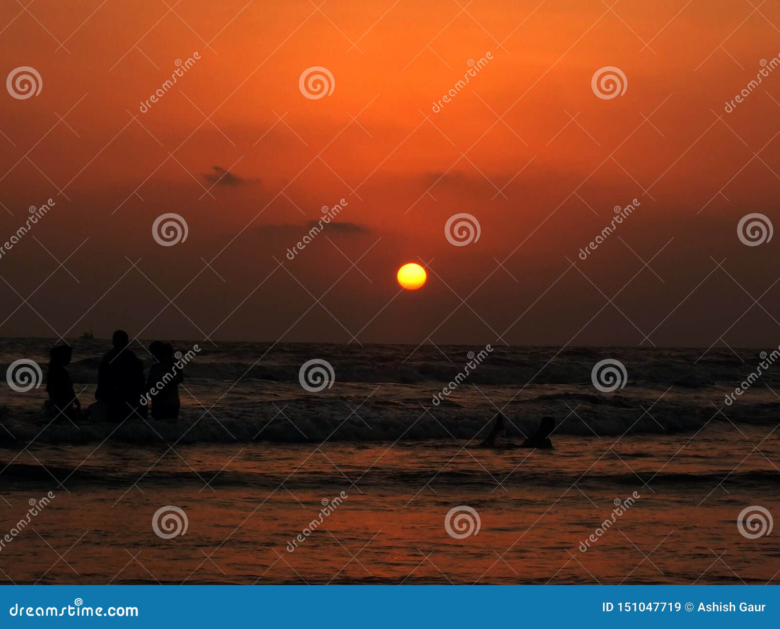 Sunset in the Goa Beach stock image. Image of southgoa - 151047719