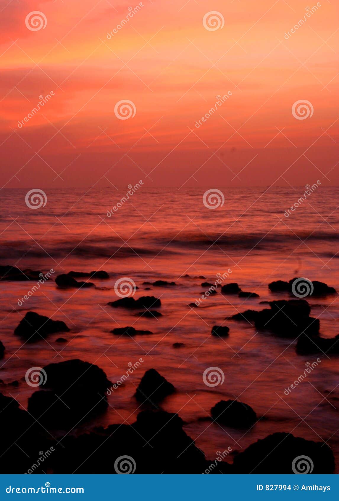 Sunset in Goa, India. stock photo. Image of beach, orange - 827994