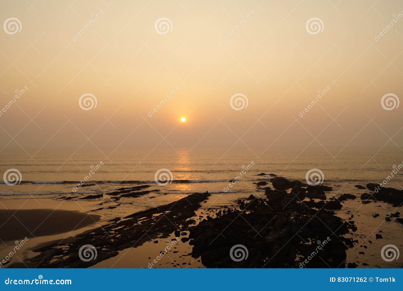 Sunset in Goa, India stock photo. Image of asia, dark - 83071262