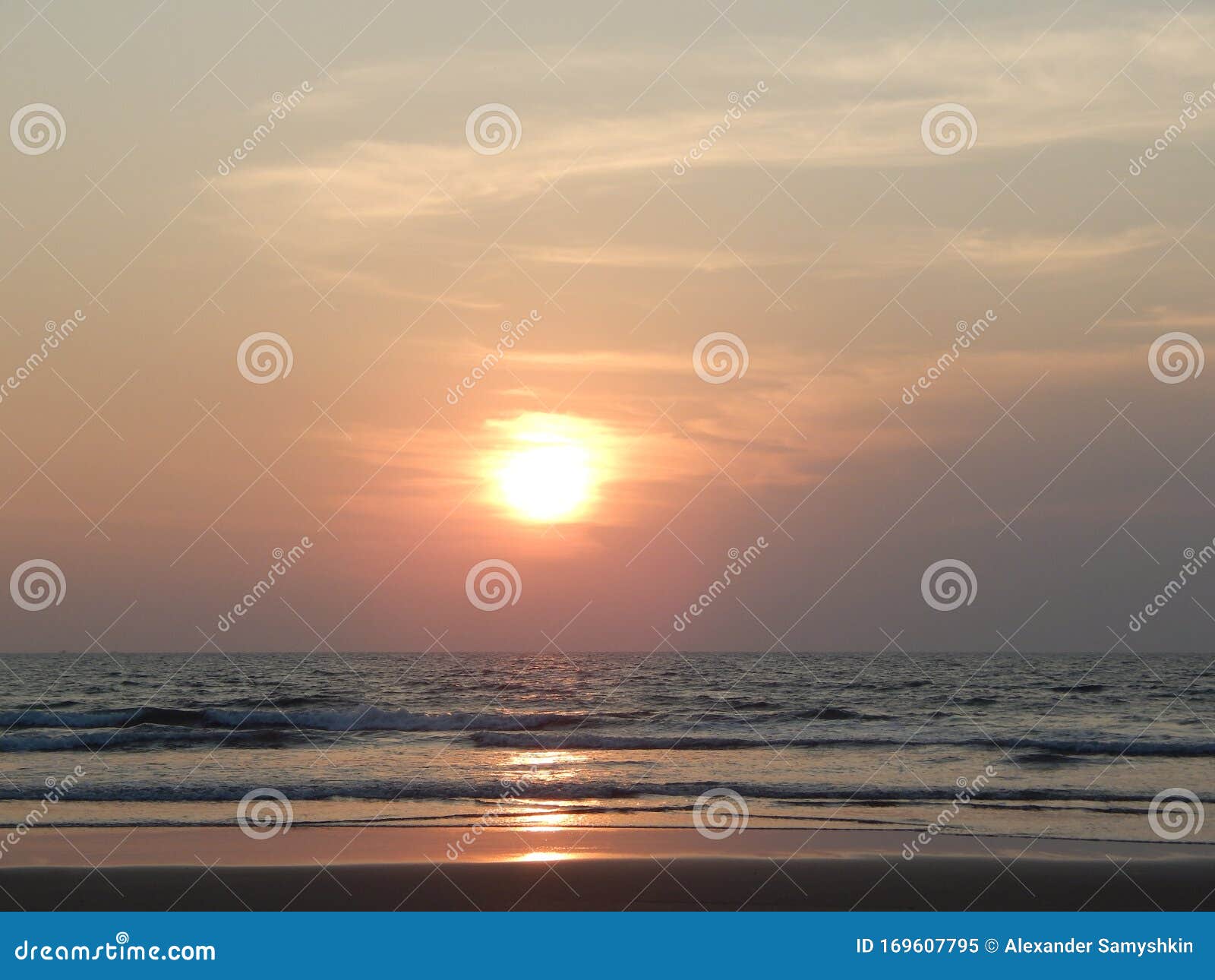 Sunset in Goa state, India stock image. Image of state - 169607795