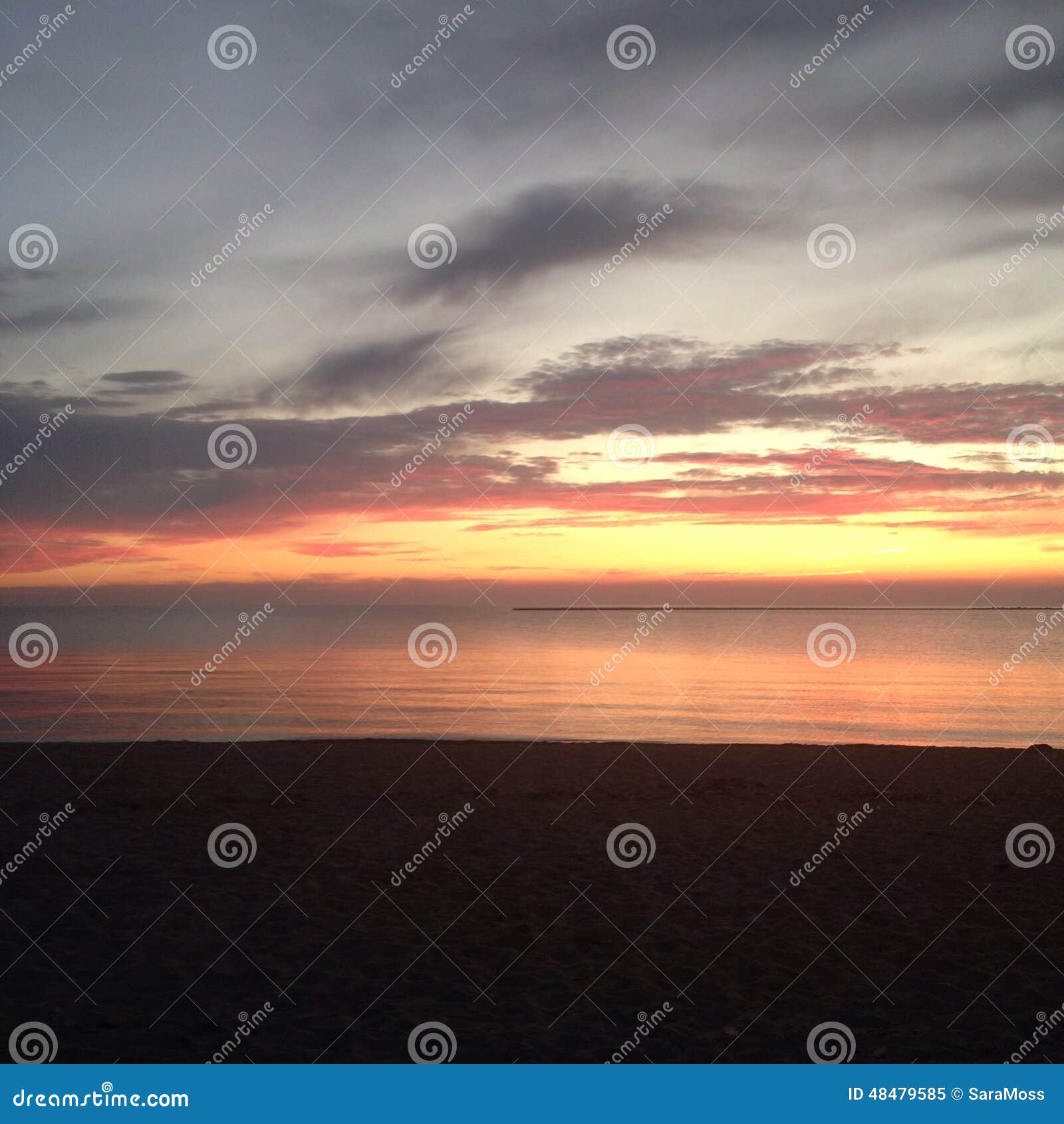 Sunset stock image. Image of sunset, goderich, beach - 48479585