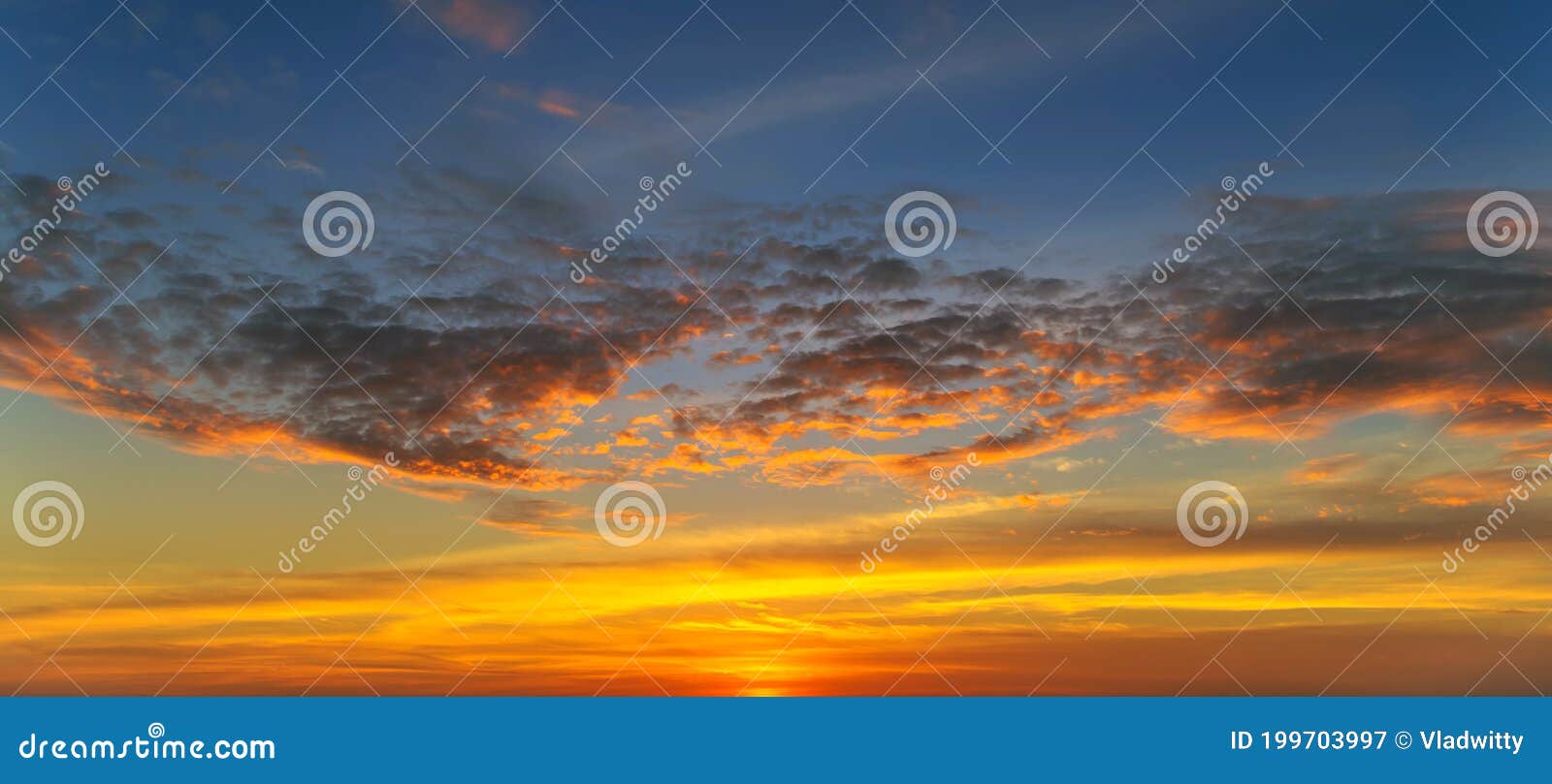 Sunset Gold Panorama Background Stock Image - Image of lights, light ...