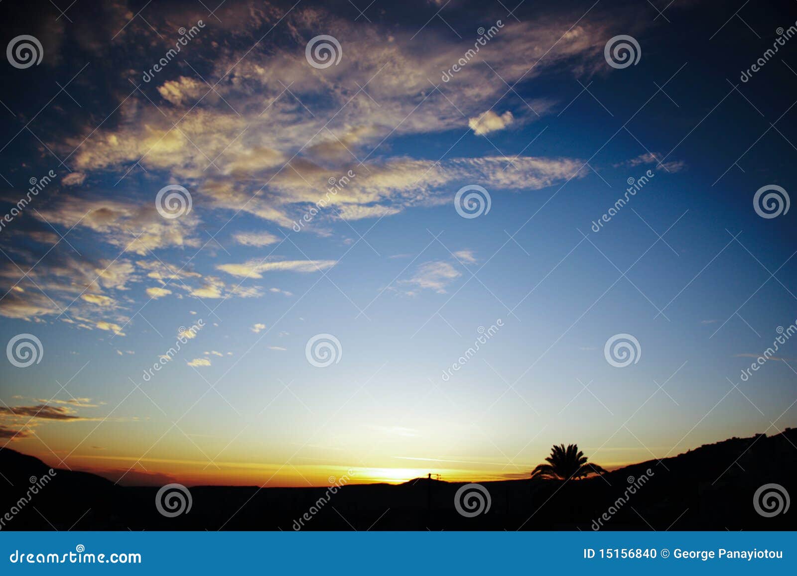 Sunset gradient stock photo. Image of vignette, blue - 15156840