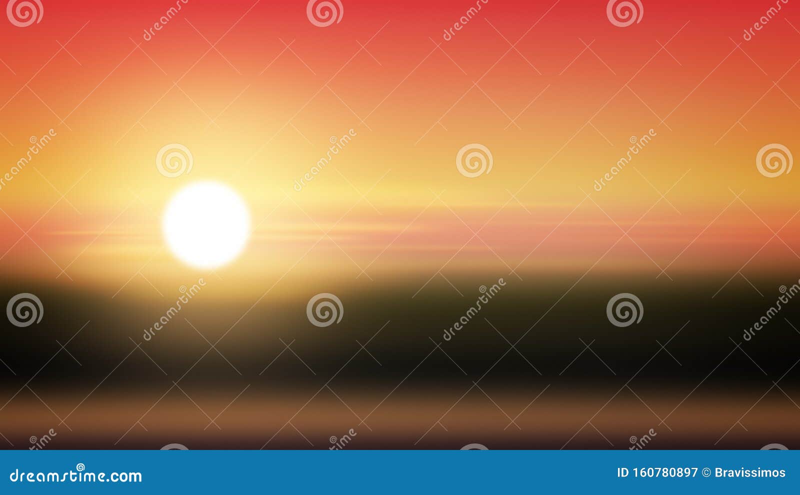 Sunset Gradient Background Sunrise Sun, Morning Landscape Stock ...