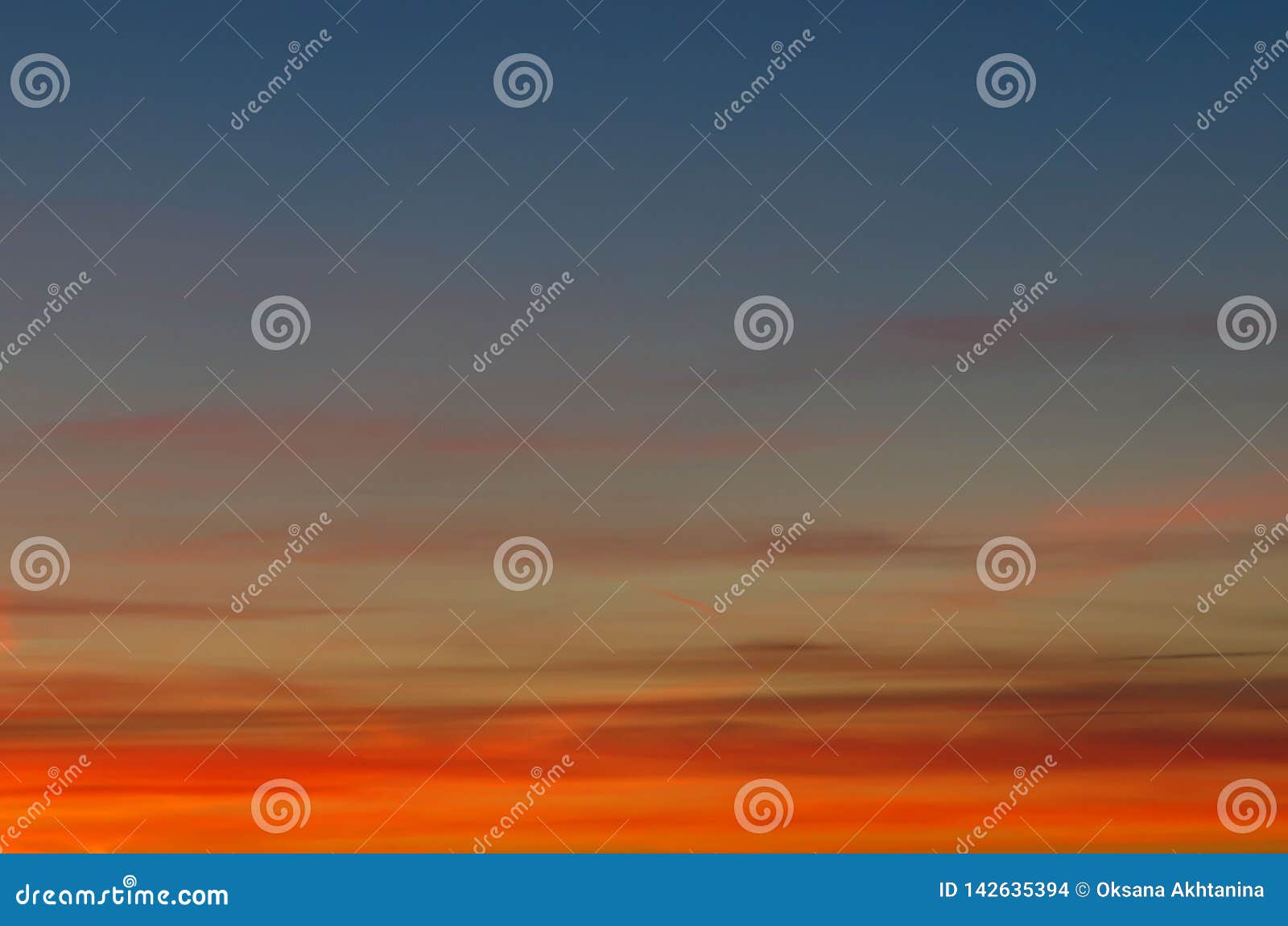 Sunset Gradient from Blue To Orange Stock Photo - Image of nature ...