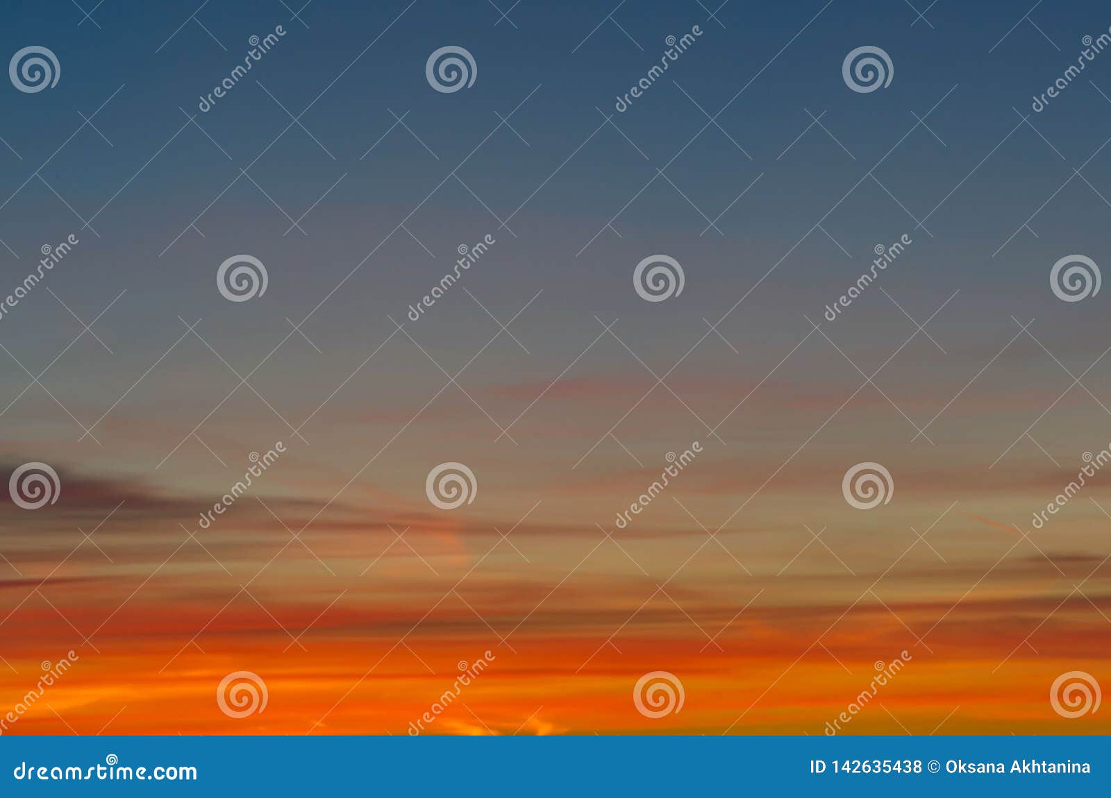 Sunset Gradient from Blue To Orange Stock Photo - Image of evening ...