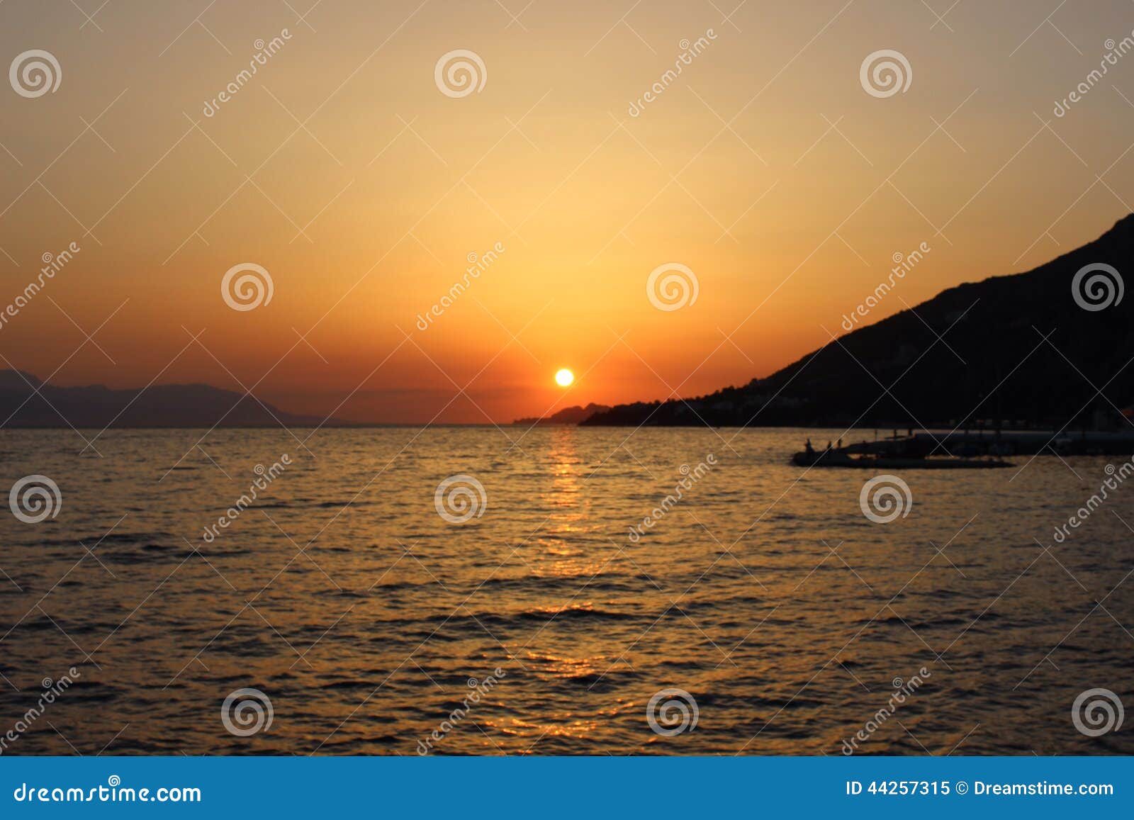 Sunset in Greece editorial image. Image of greece, sunset - 44257315
