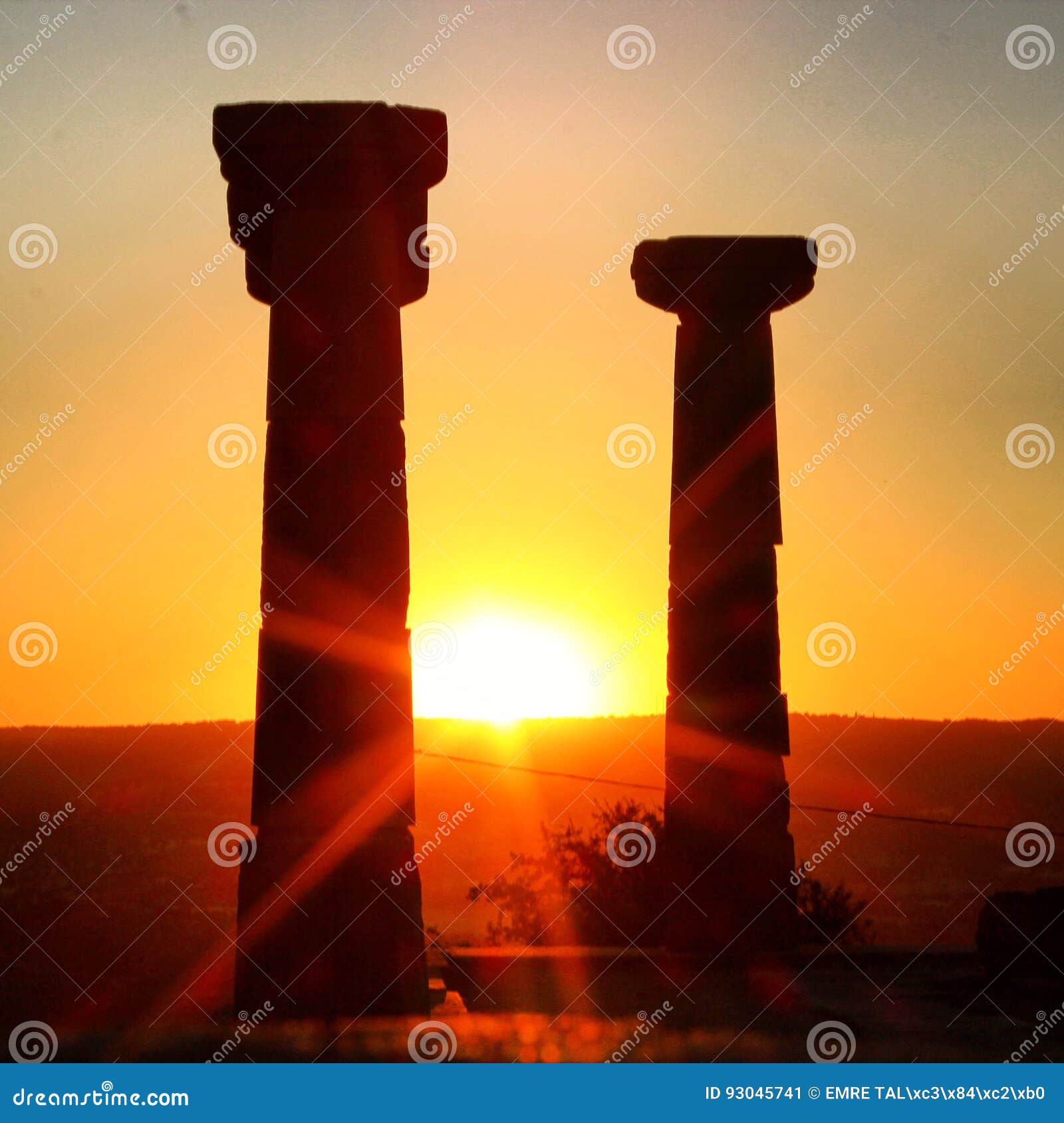 Sunset stock image. Image of sunset, mythology, greek - 93045741