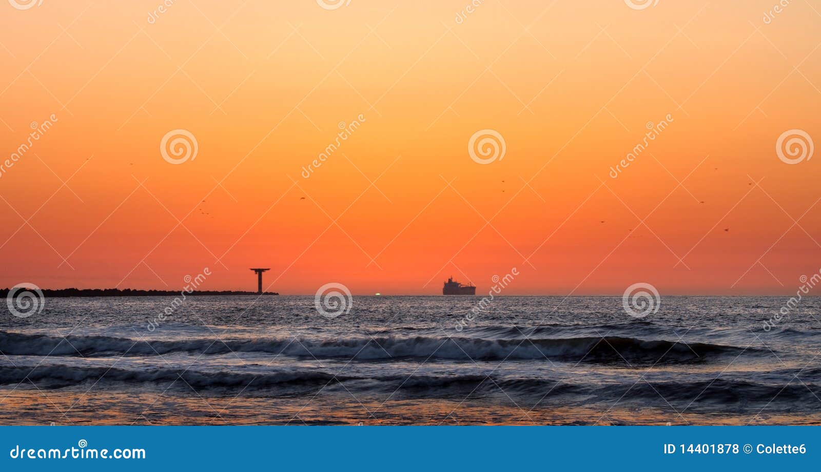 Sunset with Green Flash stock photo. Image of tranquil - 14401878