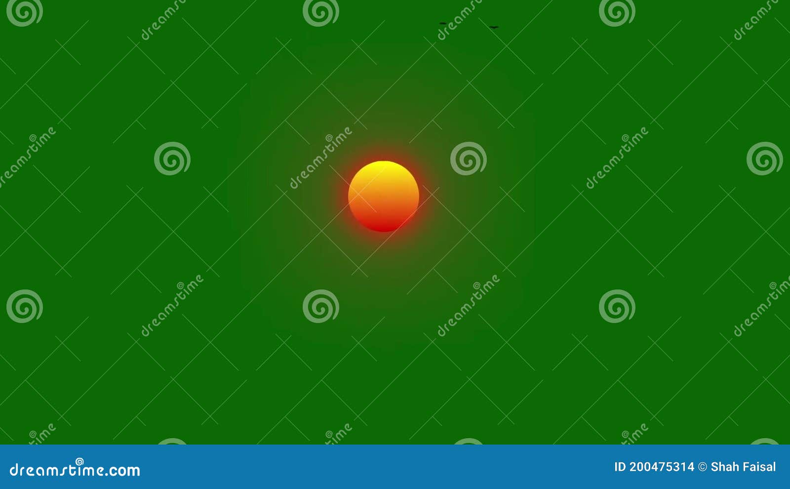 Sunset on Green Screen Background Stock Footage - Video of cloud, green ...