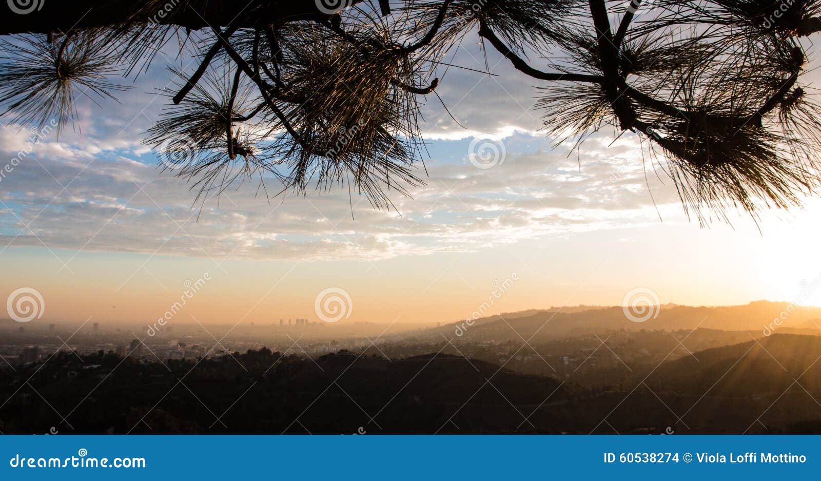 Sunset from the Griffith Observatory. Stock Photo - Image of summer ...