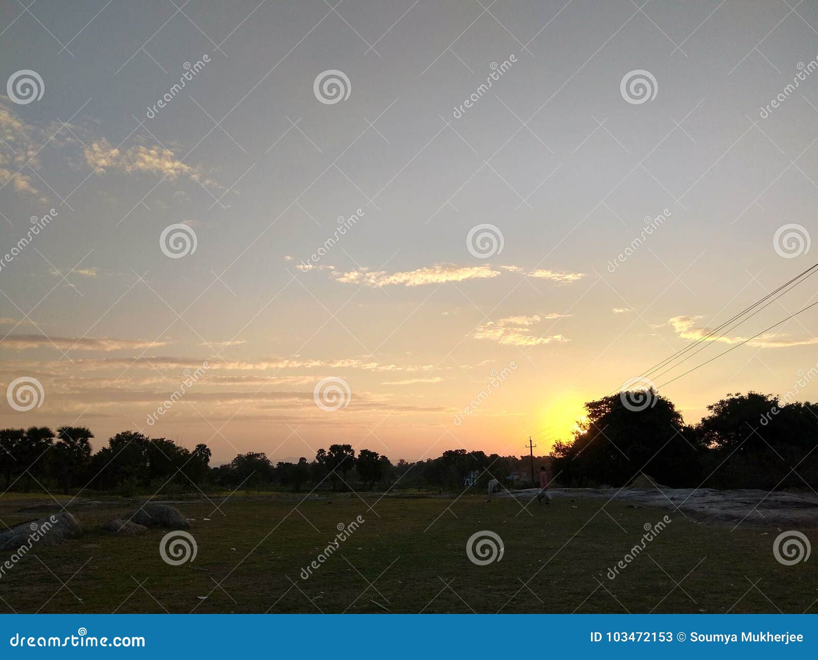 Sunset at ground stock image. Image of nature, ghagarjuri - 103472153