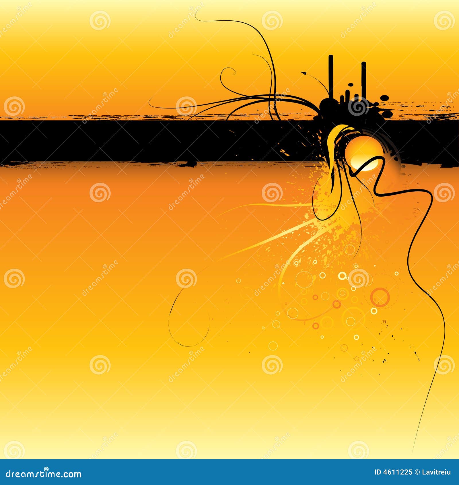 Sunset grunge frame stock vector. Illustration of background - 4611225