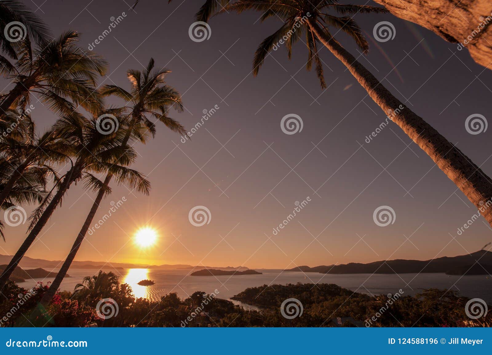 Sunset on Hamilton Island, Australia Stock Photo - Image of backgroung ...