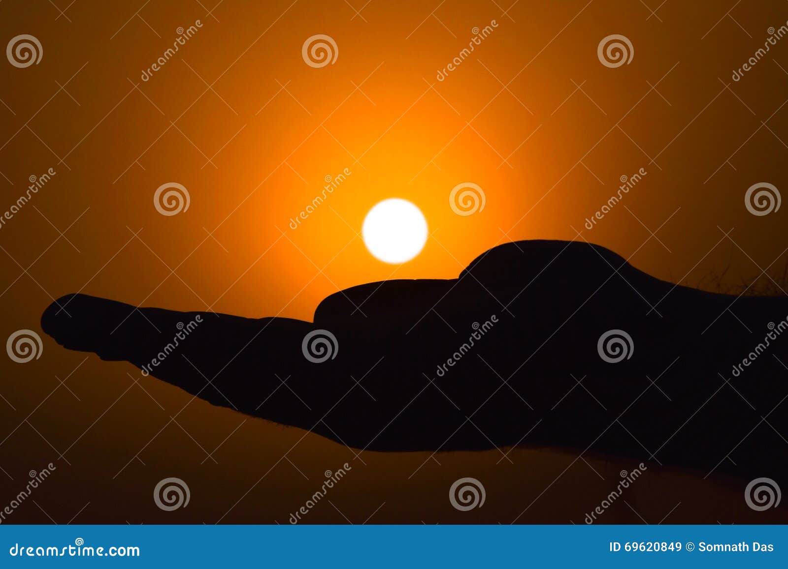 Sunset in Hand stock image. Image of climbing, imagination - 69620849