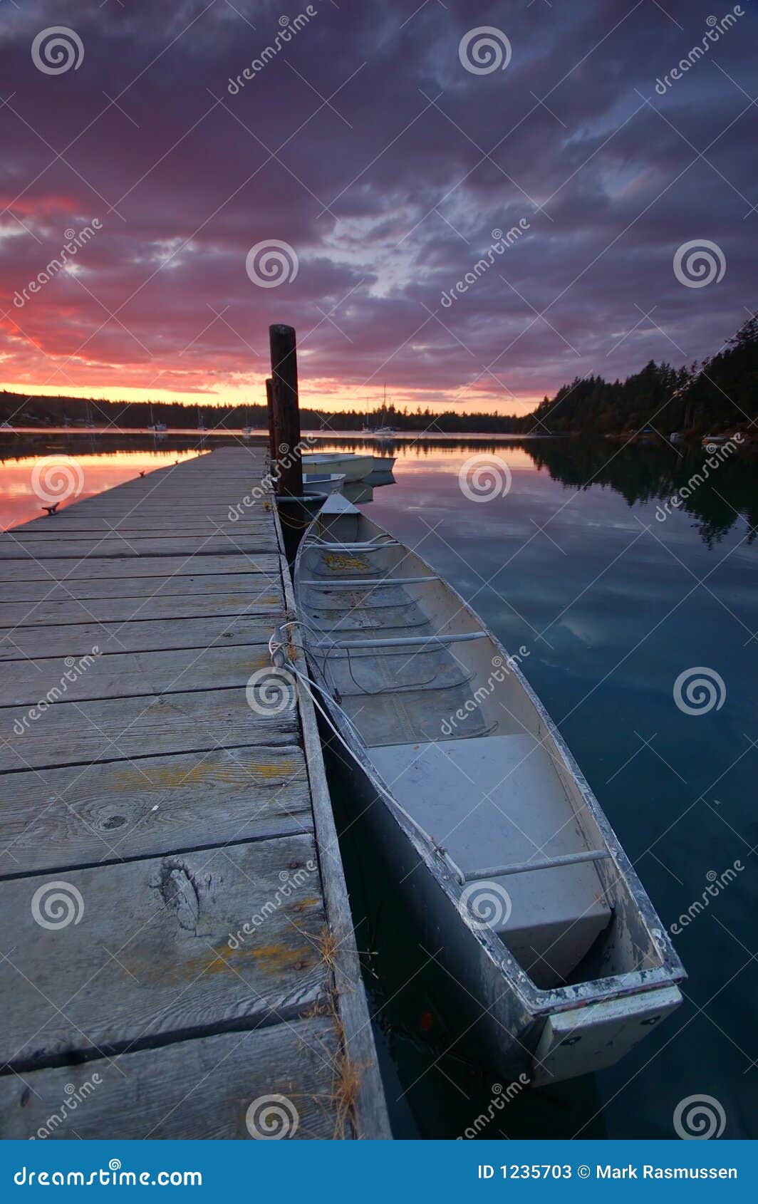 Sunset on the harbor stock image. Image of landscape, peaceful - 1235703