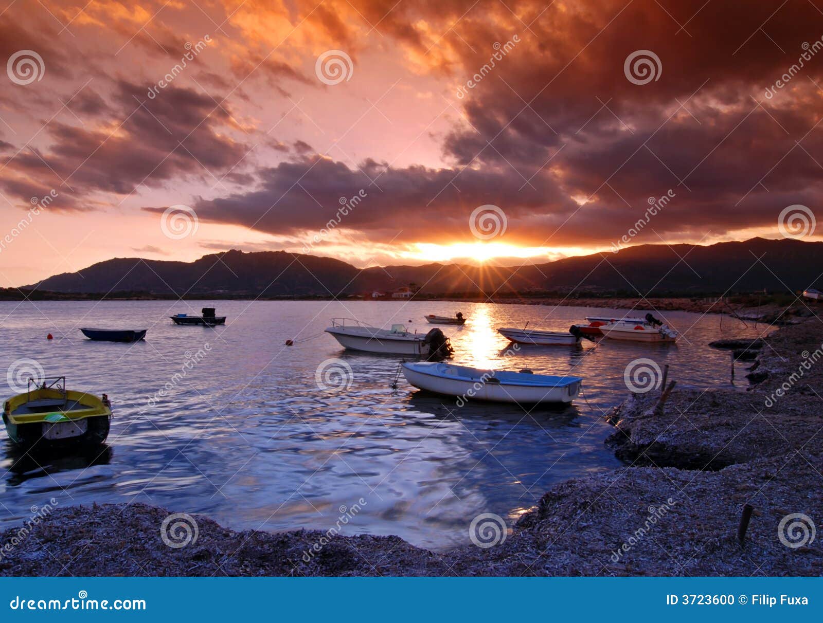 Sunset in harbor stock photo. Image of harbour, dusk, beauty - 3723600