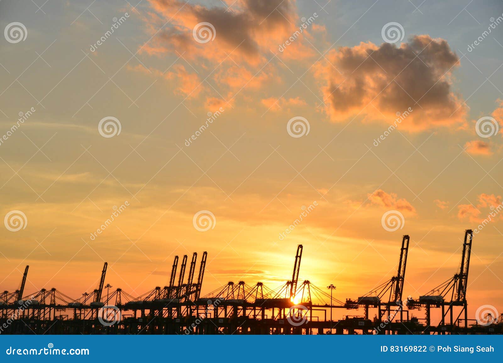Sunset at Harbor stock photo. Image of showing, colour - 83169822