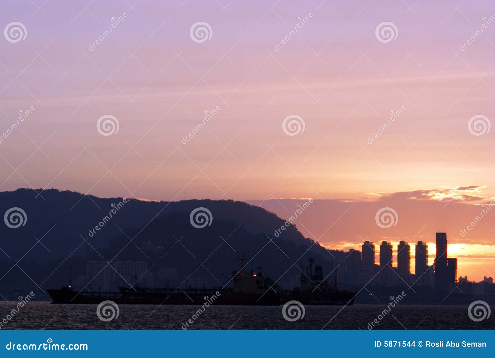 Sunset at harbour stock photo. Image of tower, city, harbour - 5871544