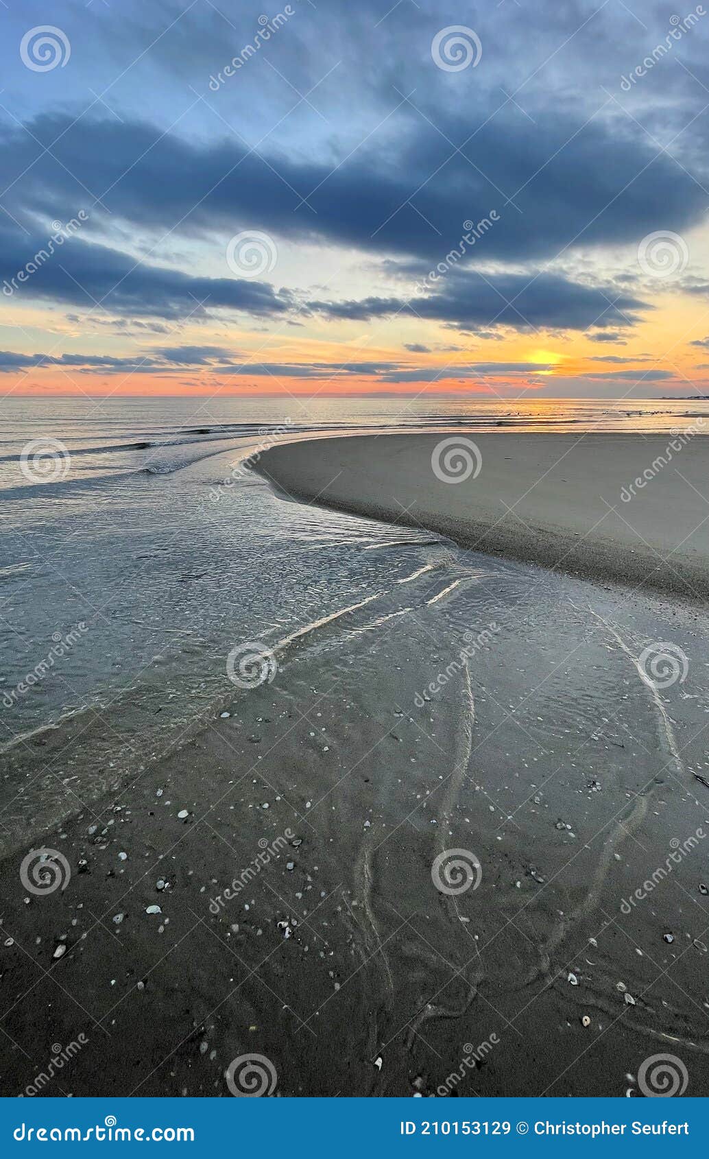 Sunset at Harding`s Beach in Chatham, Cape Cod Stock Image - Image of ...