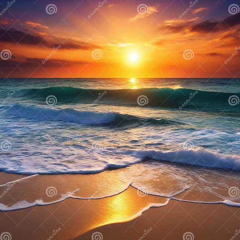 Sunset on the HDRI Created Using Stock Illustration - Illustration of ...