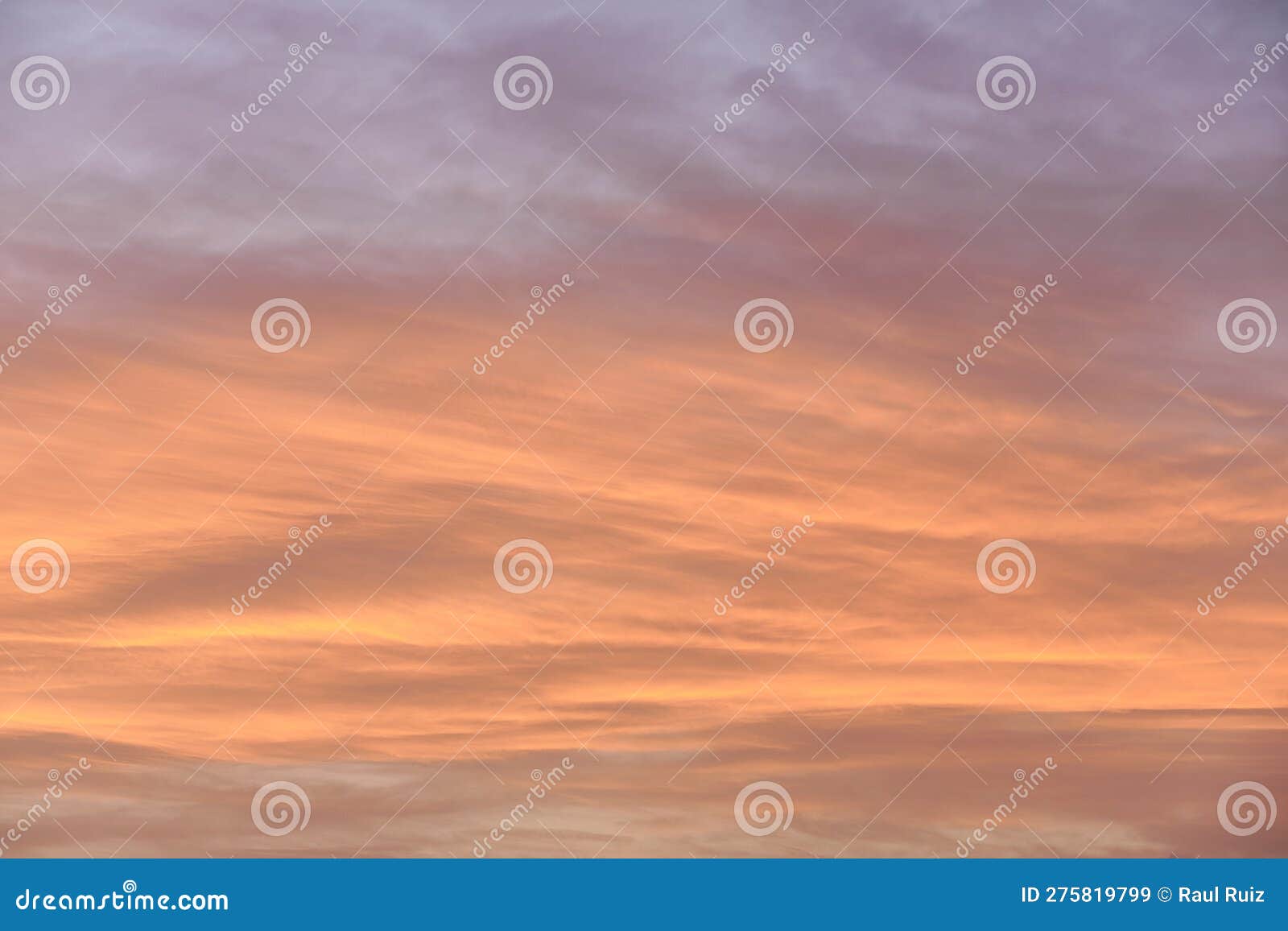 Sky Light after Sunset. Orange Background, Clouds Stock Image - Image ...