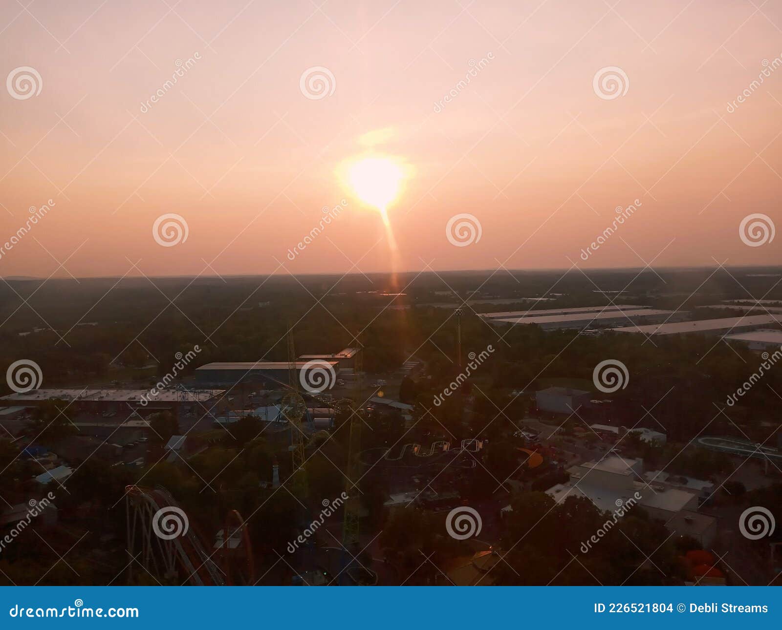 Sunset on the high rise stock photo. Image of theme - 226521804