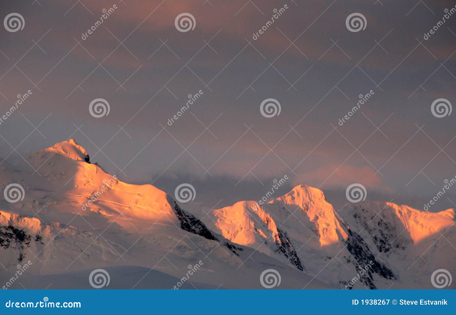 Sunset Highlights on Steep Mountain Ridges Stock Image - Image of ...