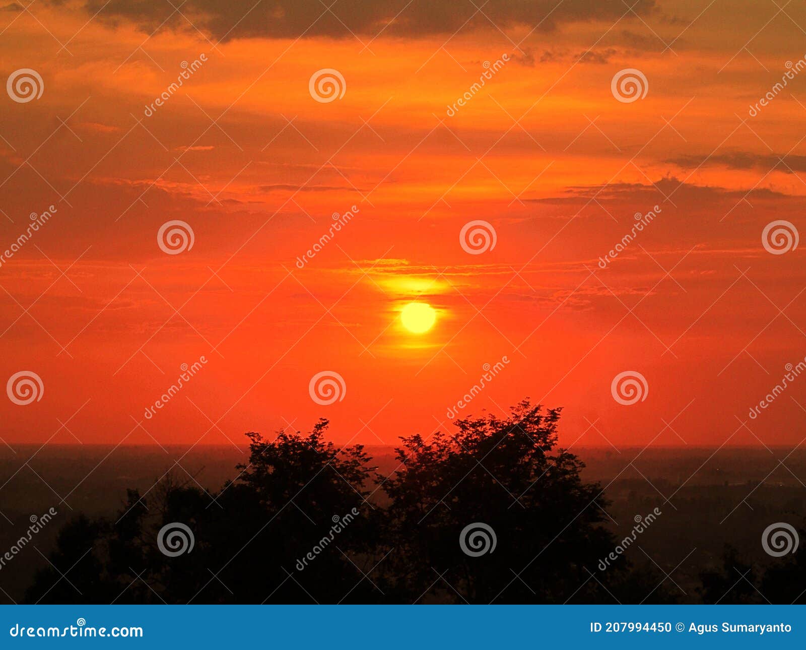 The sunset on the hills stock photo. Image of skies - 207994450